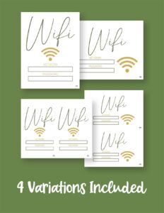 Free Wifi Password Signs - 25 Free Designs | Printabulls