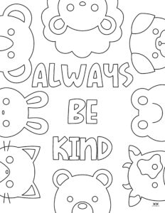 Kindness Coloring Pages - 45 FREE Pages | Printabulls