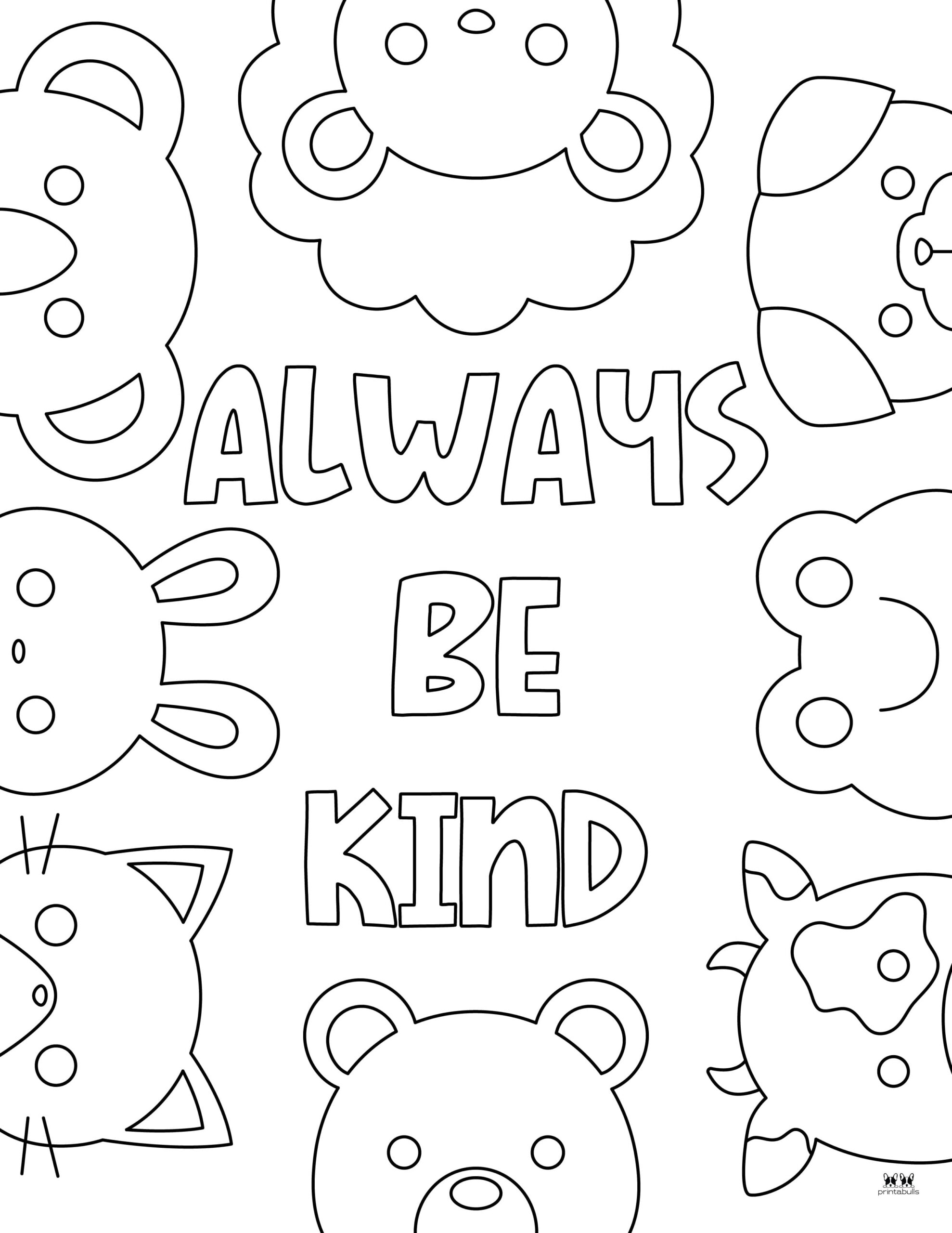 Kindness Coloring Pages - 45 FREE Pages | Printabulls
