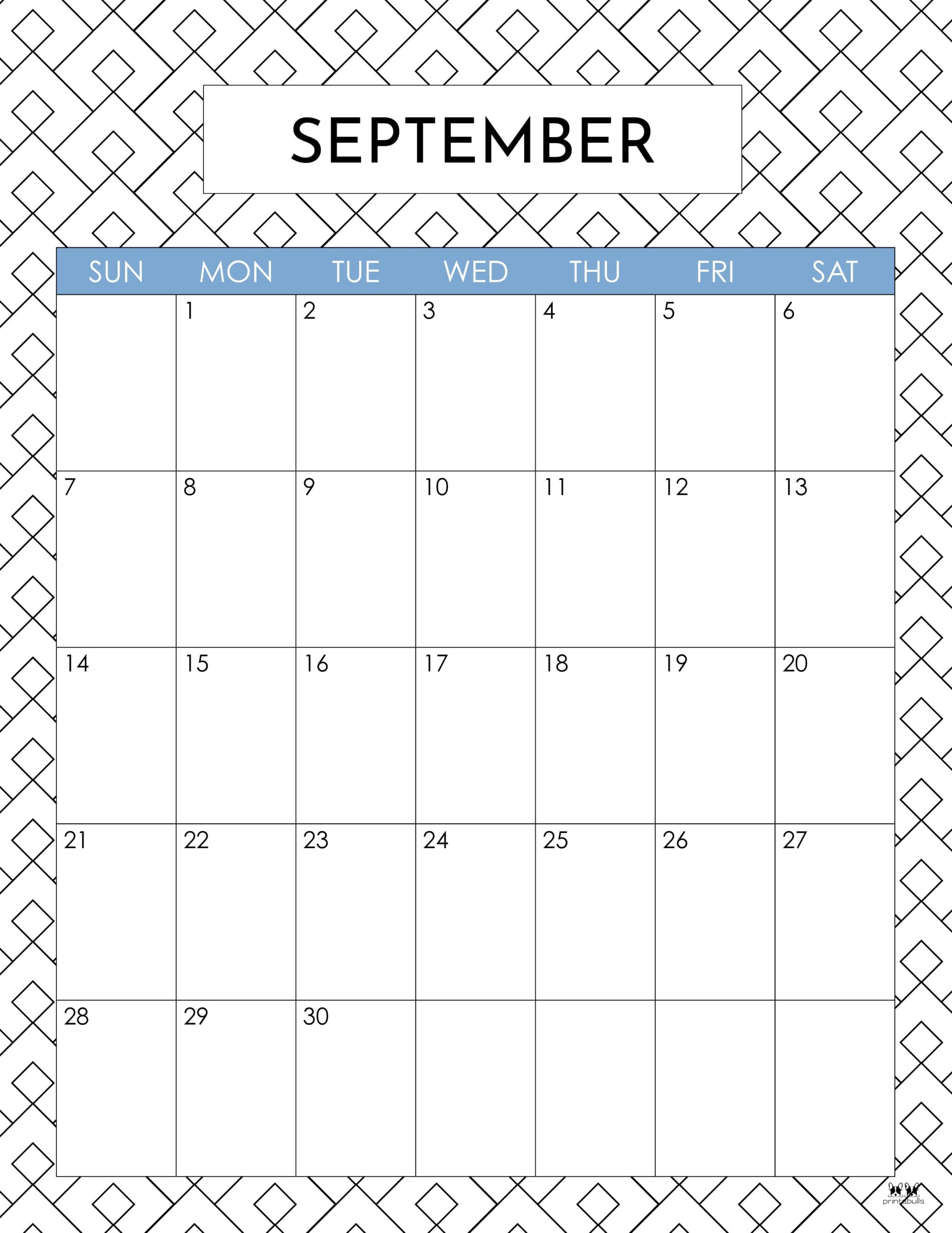 September 2025 Calendars - 107 FREE Printables | Printabulls