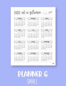 Yearly Calendar Planner Pages - FREE 2025 Pages | Printabulls