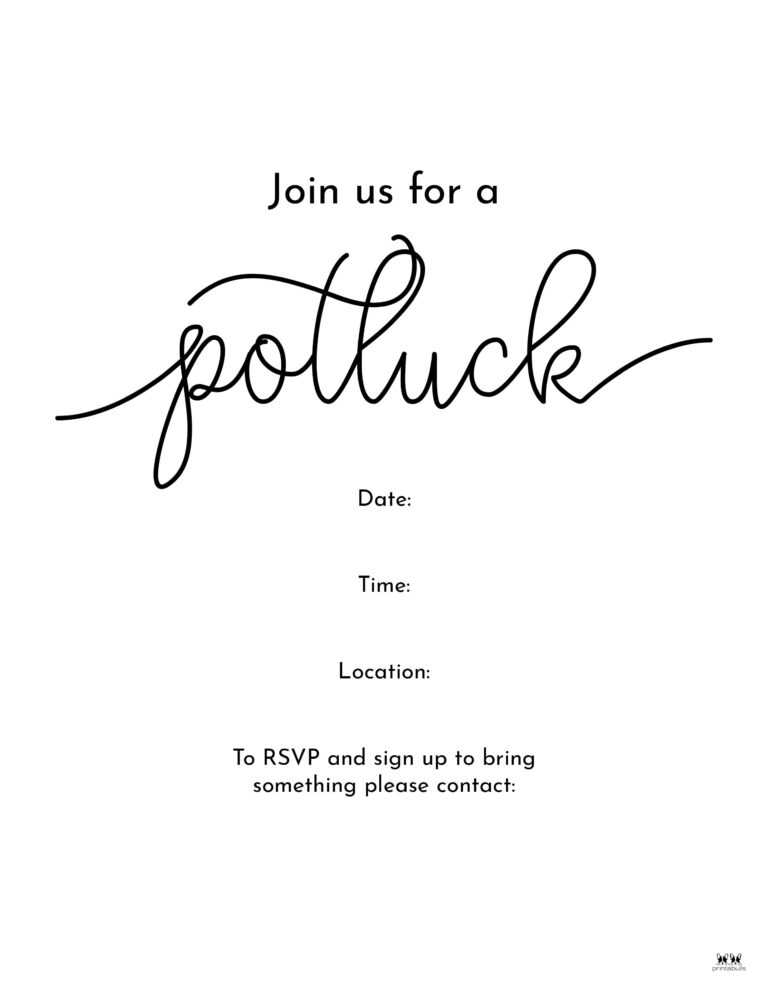 Potluck Sign Up Sheets - 74 FREE Sheets | Printabulls