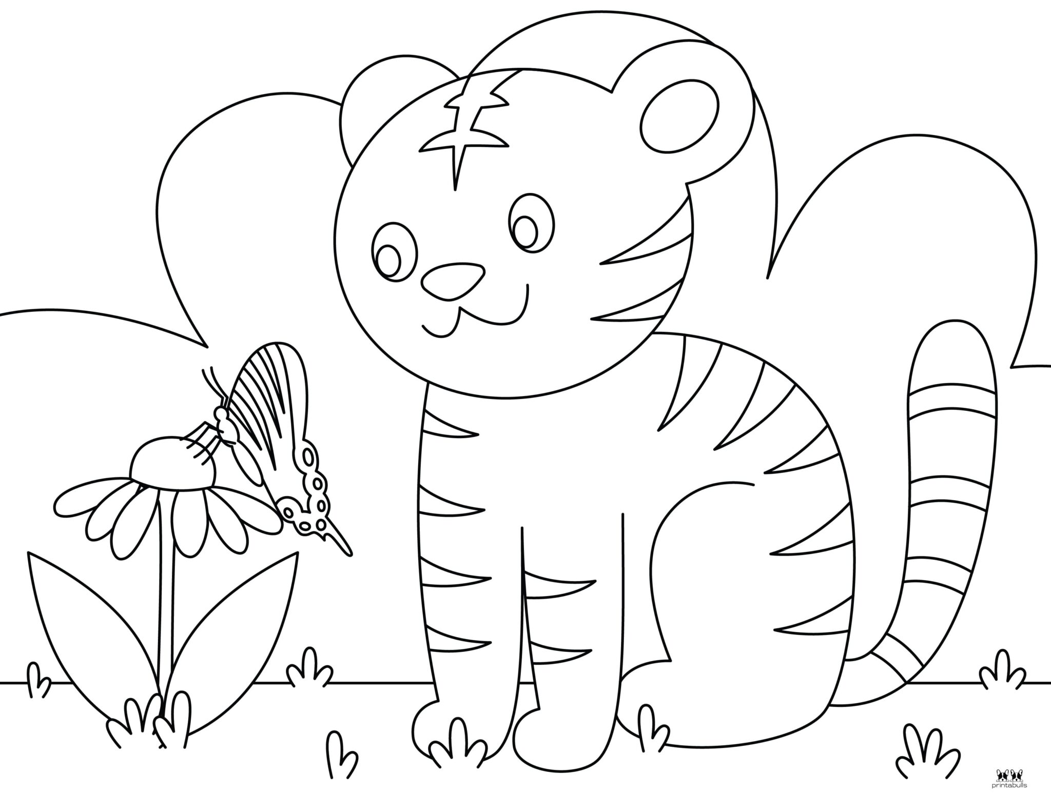 Tiger Coloring Pages - 35 Free Pages | Printabulls