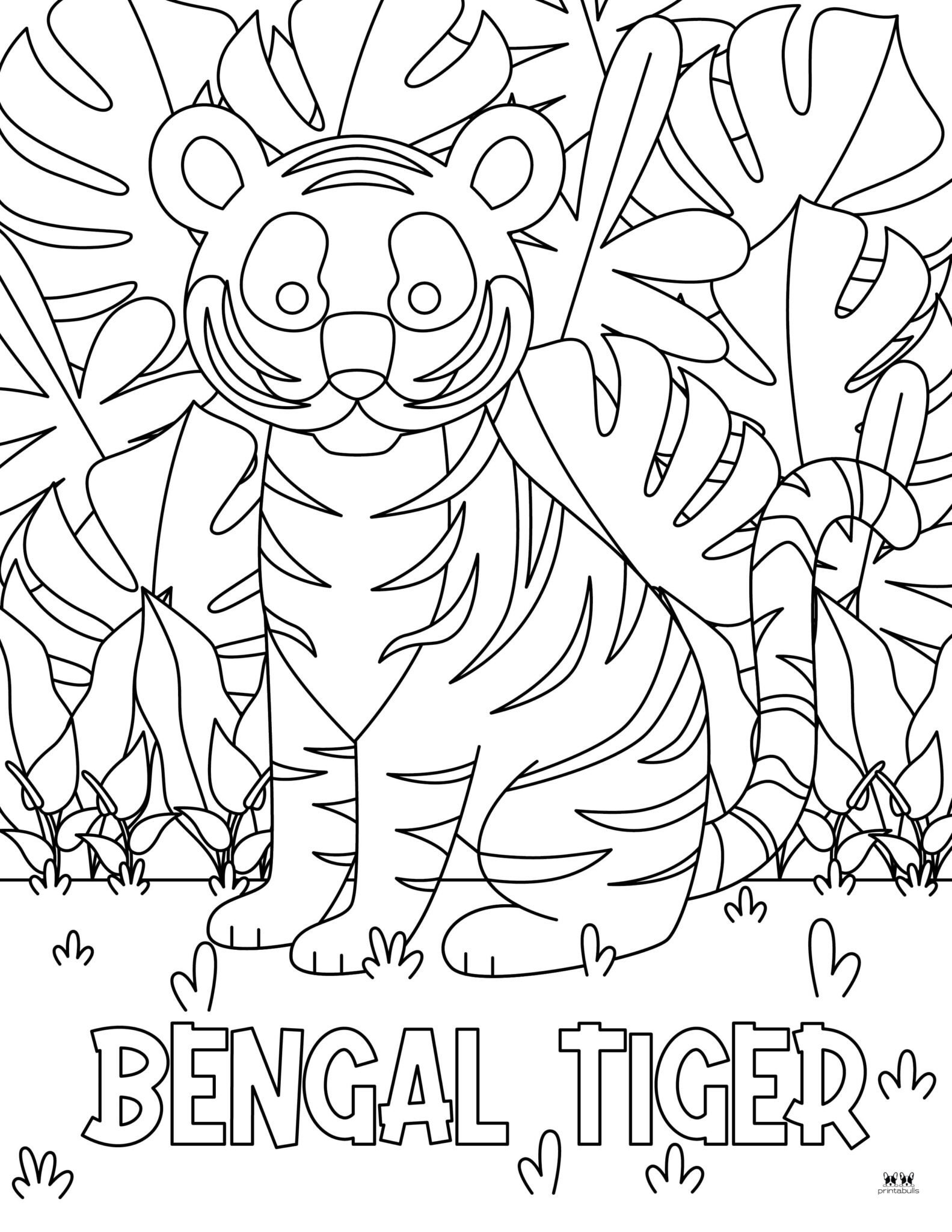 Tiger Coloring Pages - 35 Free Pages | Printabulls