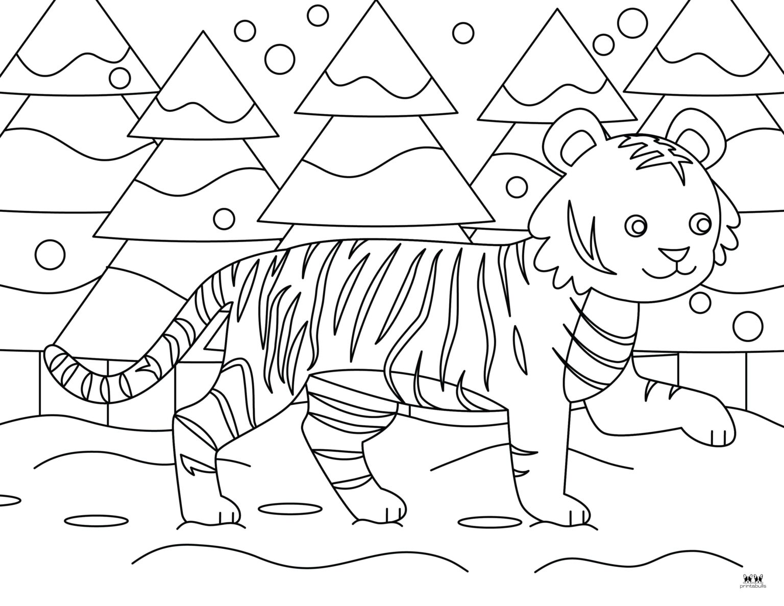 Tiger Coloring Pages - 35 Free Pages | Printabulls