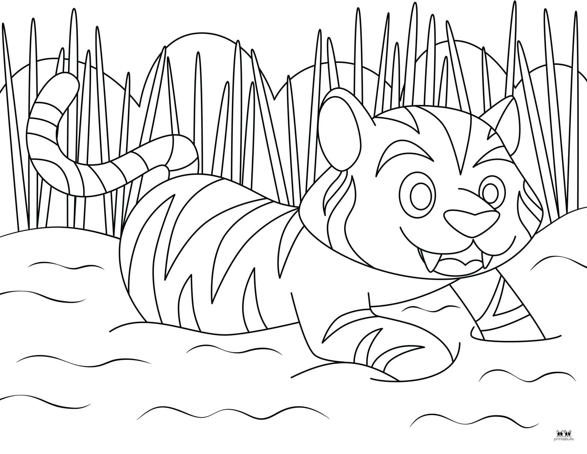 Tiger Coloring Pages - 35 Free Pages | Printabulls