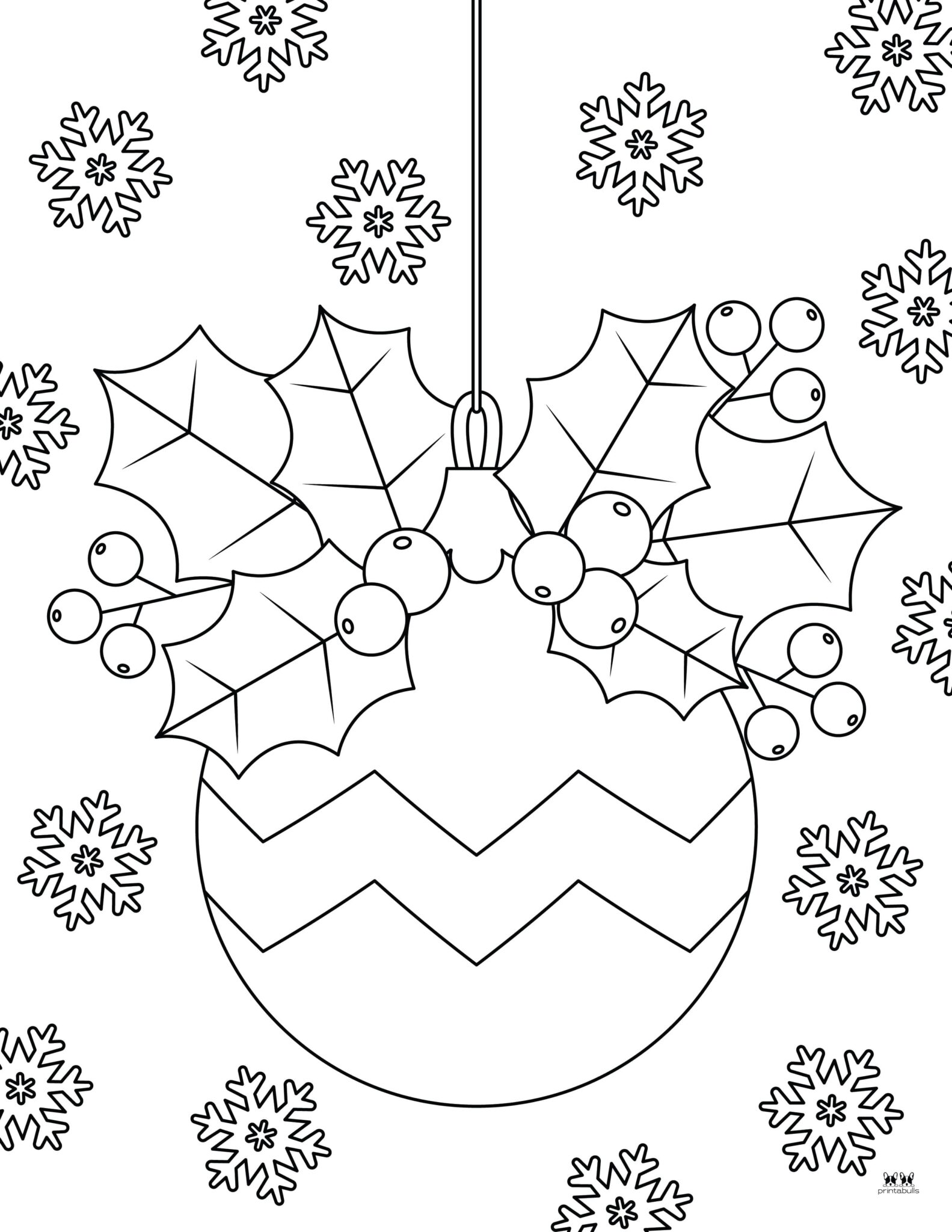 Holly Coloring Pages & Templates - FREE | Printabulls