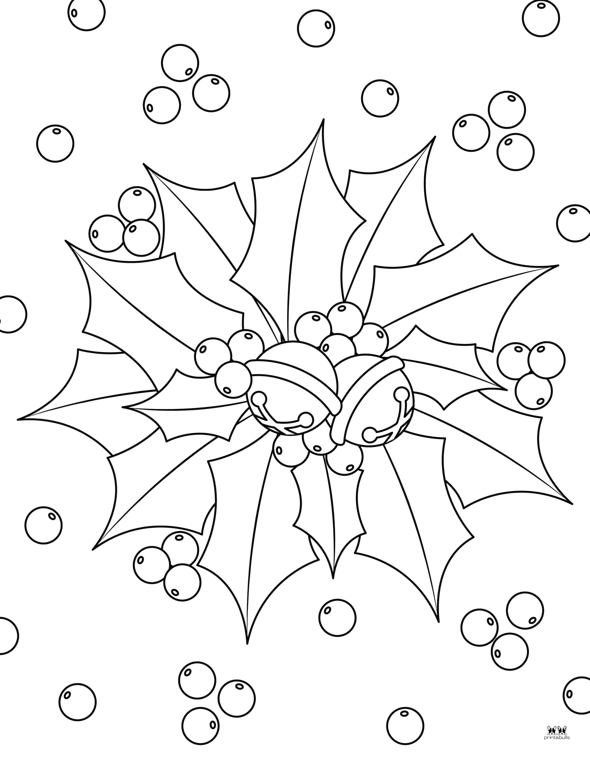 Holly Coloring Pages & Templates - FREE | Printabulls