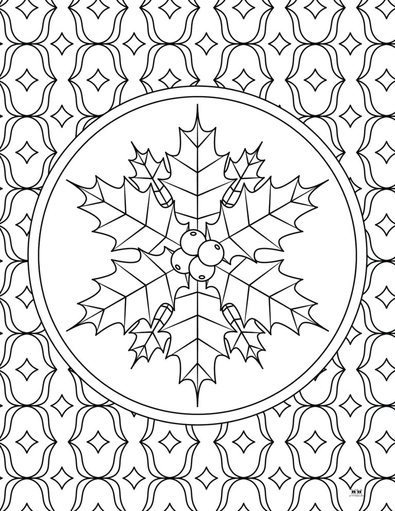 Holly Coloring Pages & Templates - FREE | Printabulls