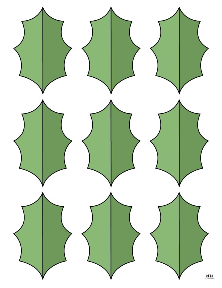Holly Coloring Pages & Templates - FREE | Printabulls