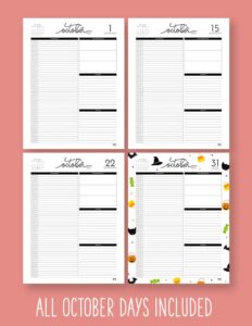 2025 Hourly/Daily Calendars - All 365 Days | Printabulls