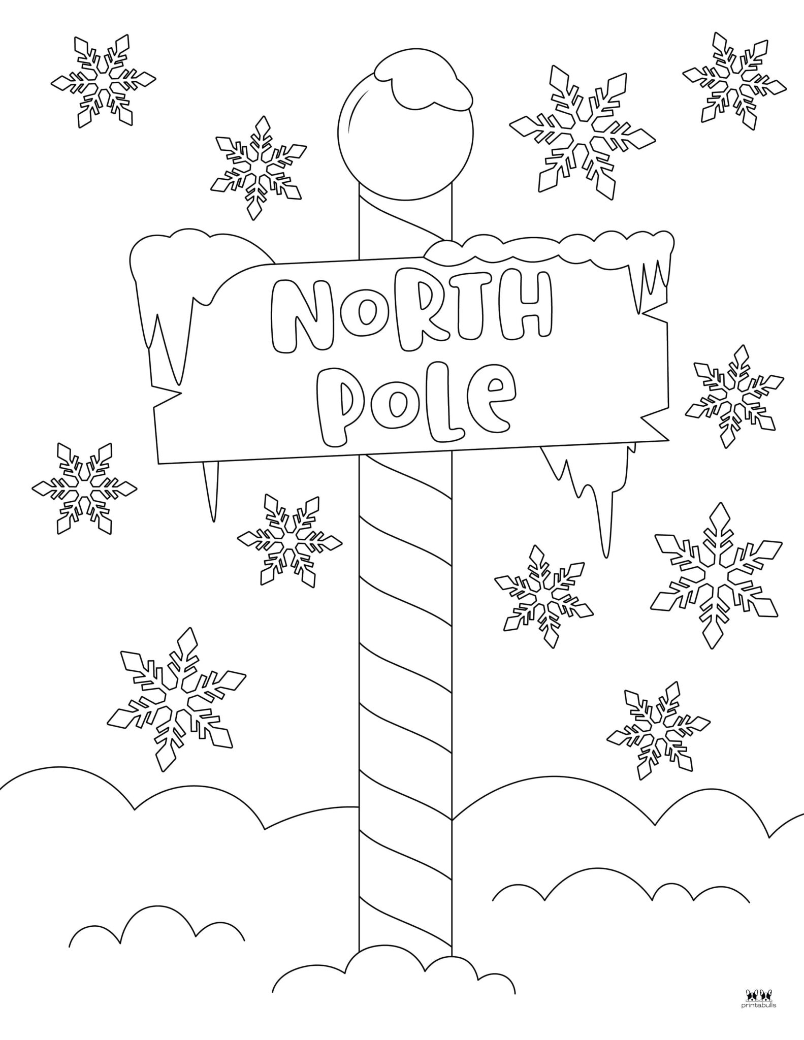 North Pole Coloring Pages - 12 FREE Pages | Printabulls