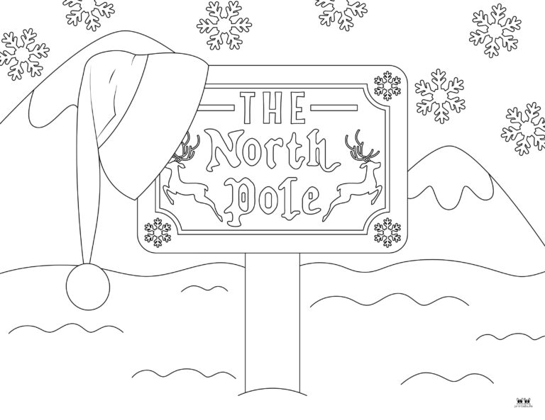 North Pole Coloring Pages - 12 FREE Pages | Printabulls