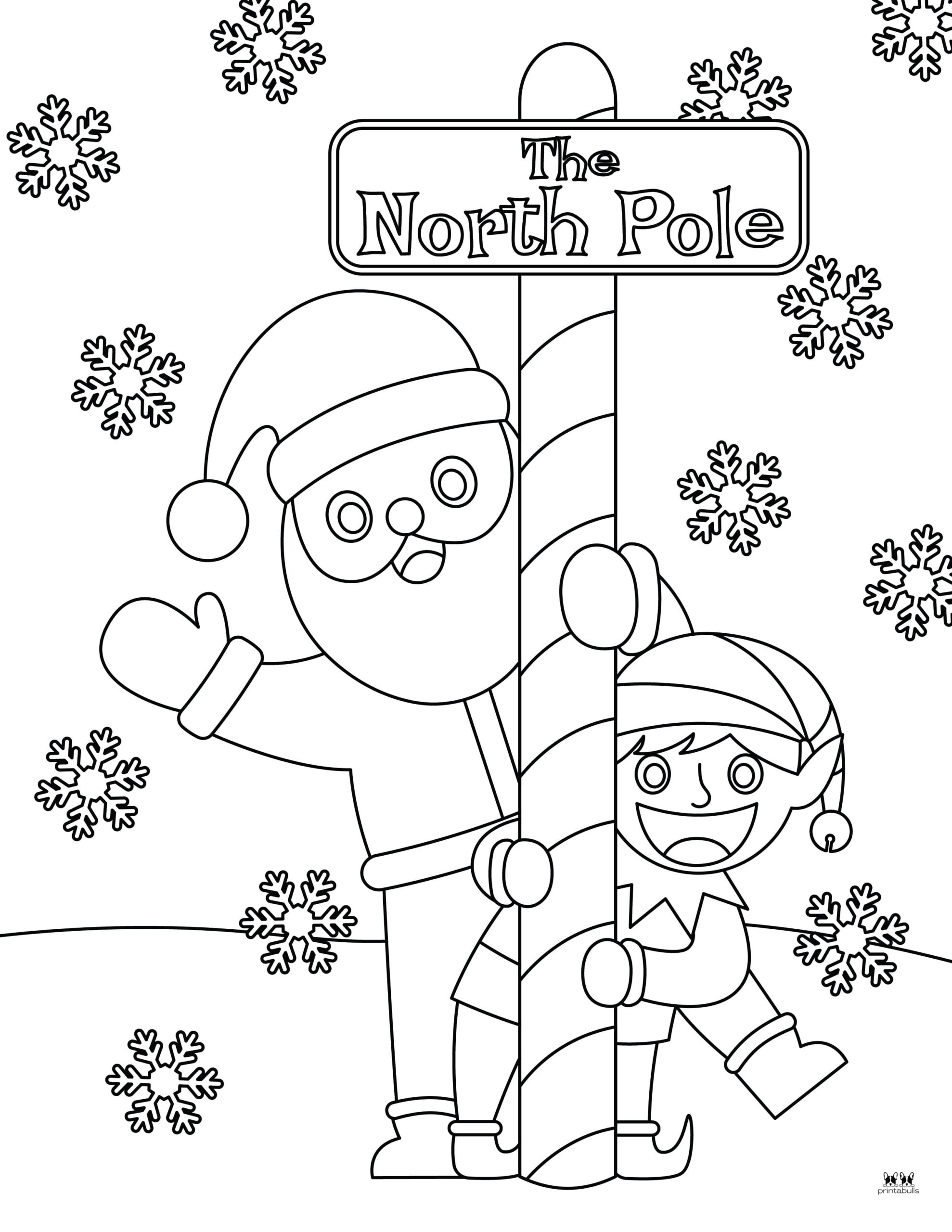North Pole Coloring Pages - 12 FREE Pages | Printabulls