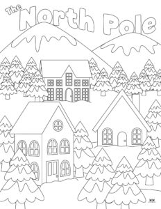 North Pole Coloring Pages - 12 FREE Pages | Printabulls