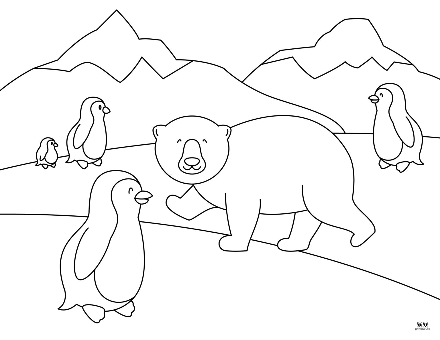Penguin Coloring Pages & Templates - FREE | Printabulls