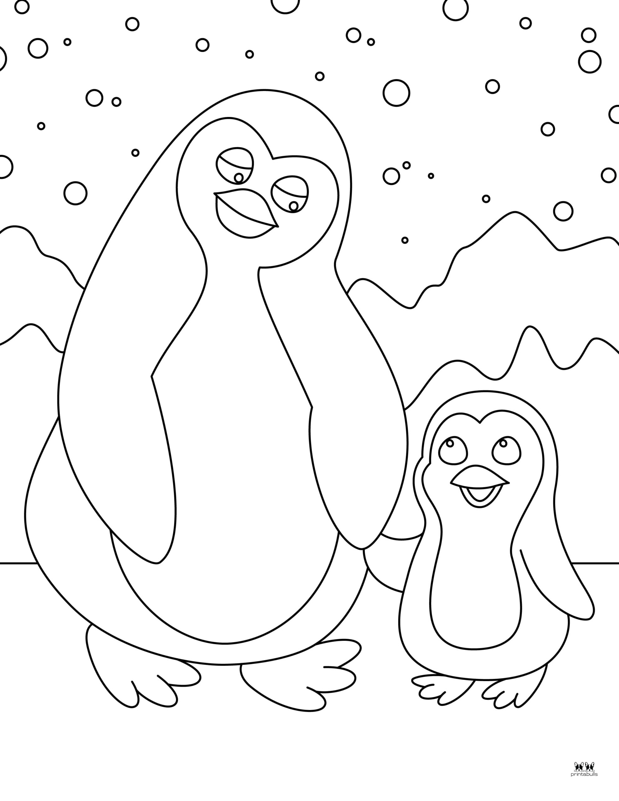 Penguin Coloring Pages & Templates - FREE | Printabulls