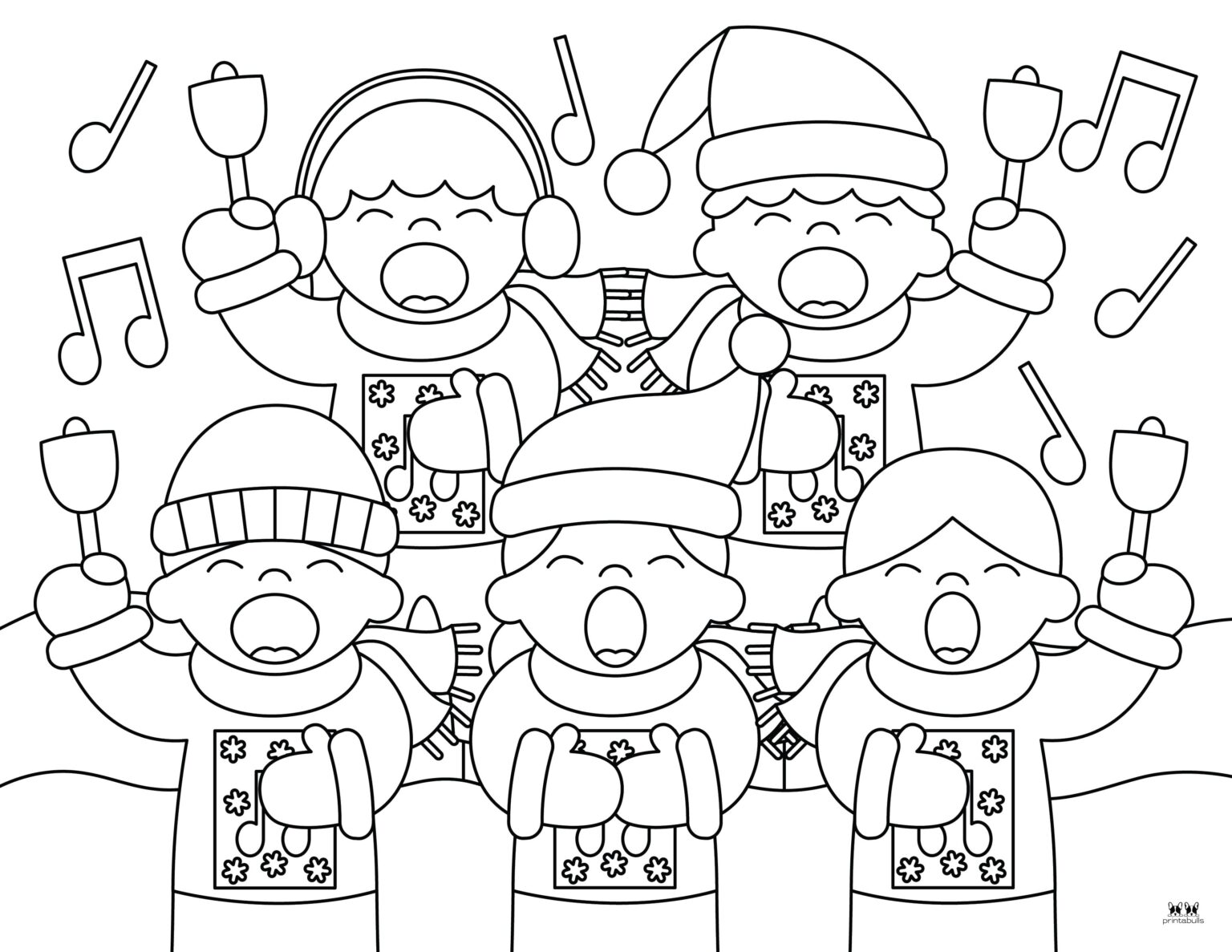 Christmas Bells Coloring Pages & Templates | Printabulls