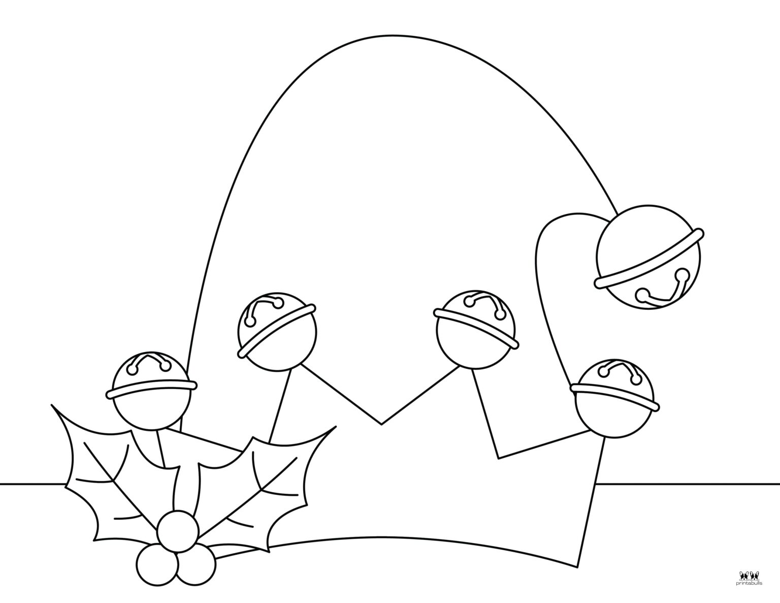 Christmas Bells Coloring Pages & Templates | Printabulls