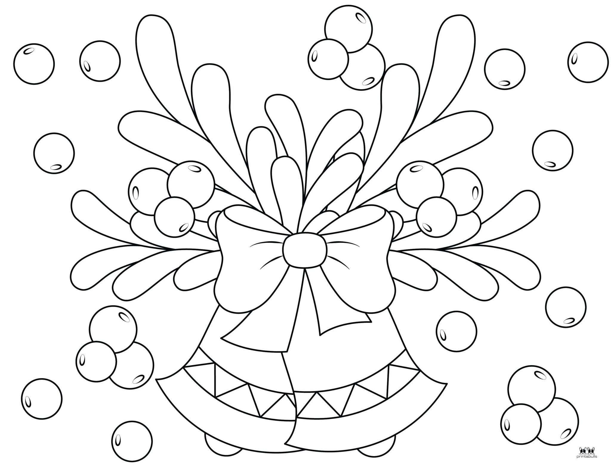 Christmas Bells Coloring Pages & Templates | Printabulls