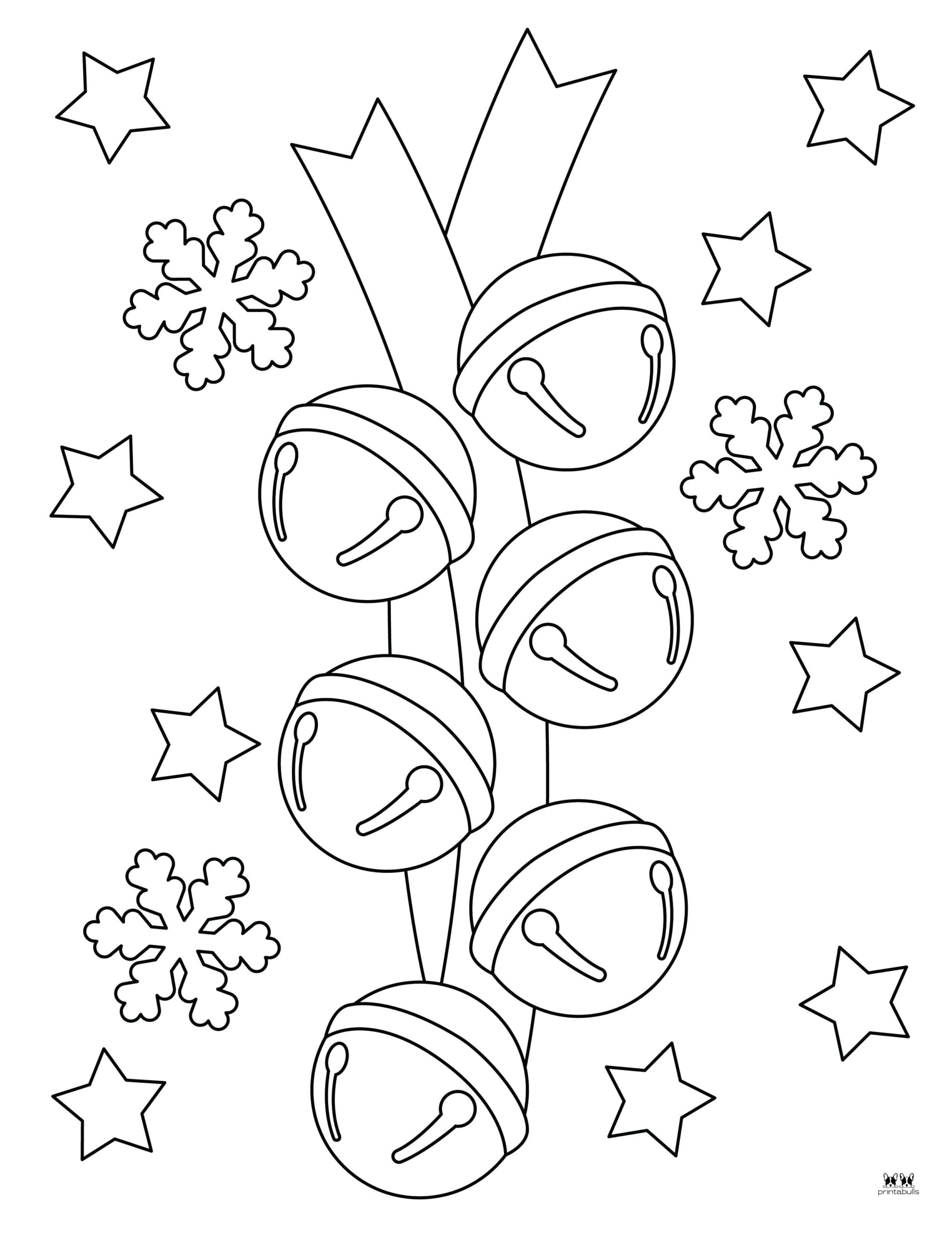 Christmas Bells Coloring Pages & Templates | Printabulls