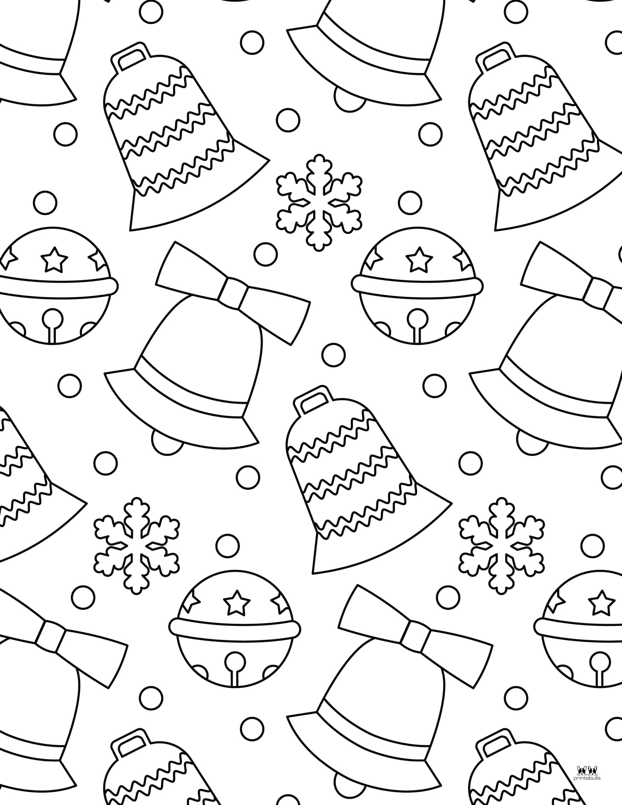 Christmas Bells Coloring Pages & Templates | Printabulls