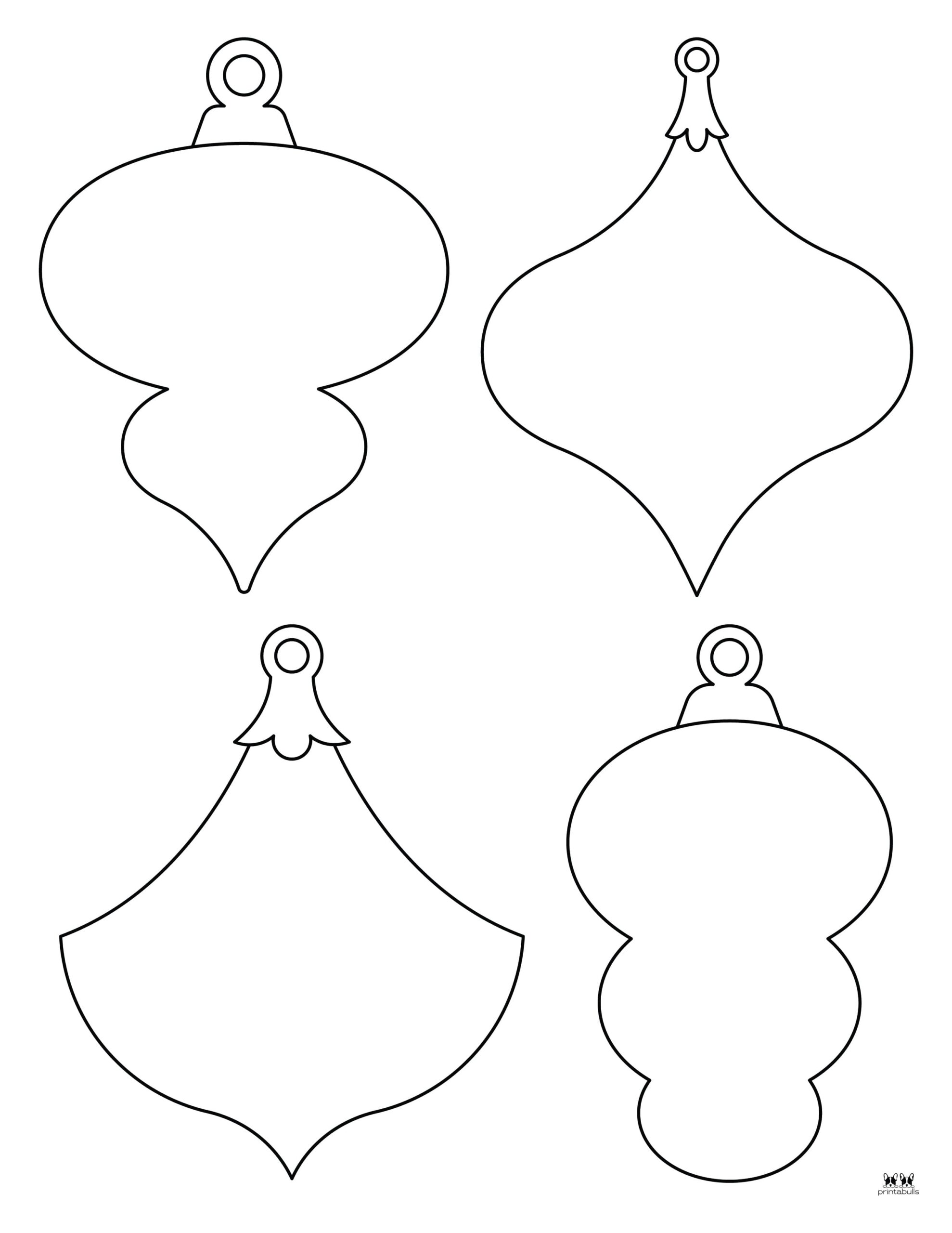 Christmas Ornament Templates & Coloring Pages | Printabulls