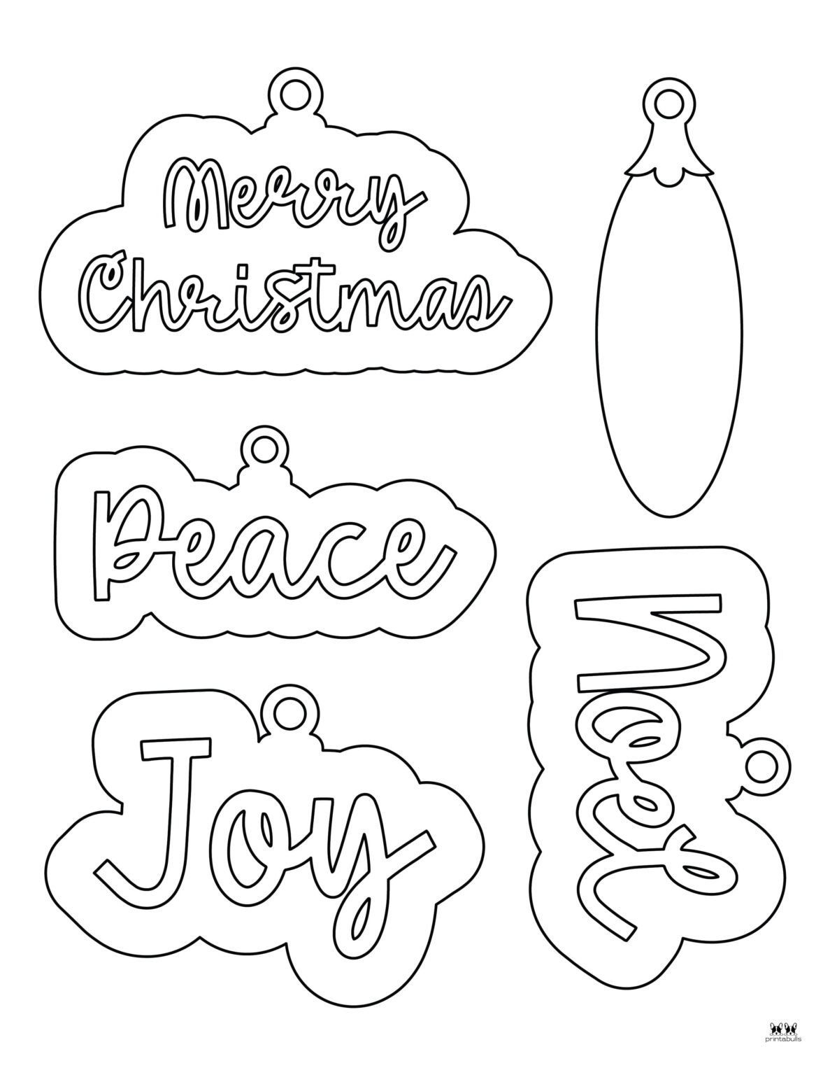 Christmas Ornament Templates & Coloring Pages | Printabulls
