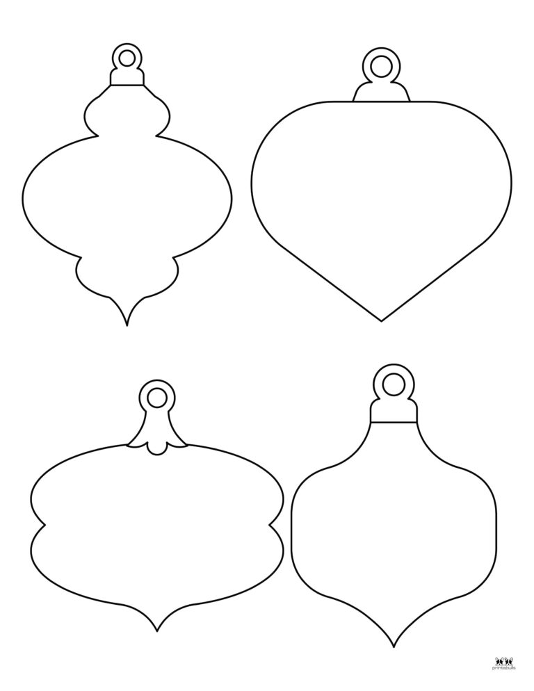 Christmas Ornament Templates & Coloring Pages | Printabulls