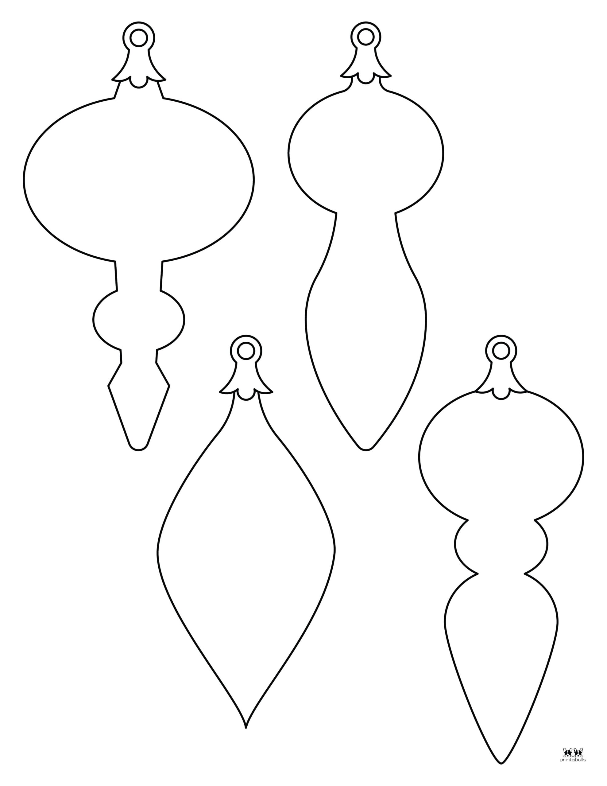 Christmas Ornament Templates & Coloring Pages | Printabulls