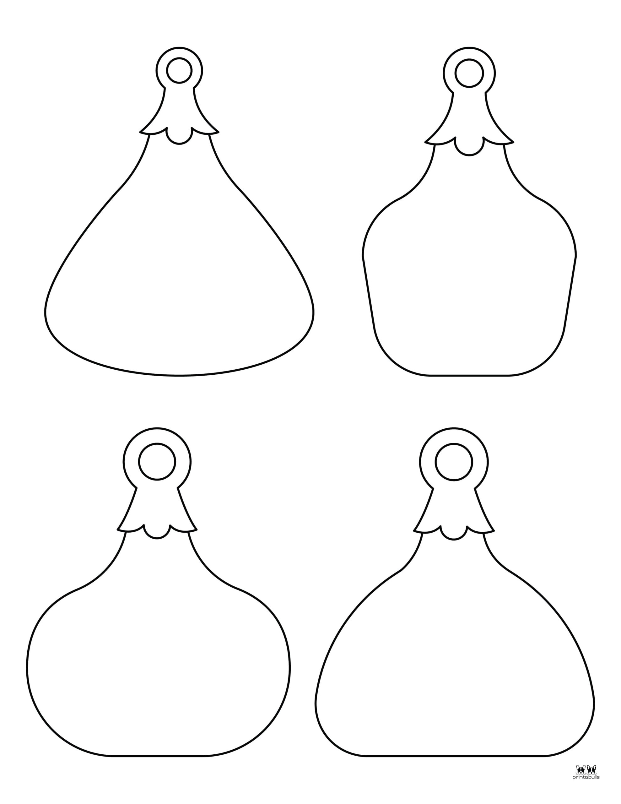 Christmas Ornament Templates & Coloring Pages | Printabulls