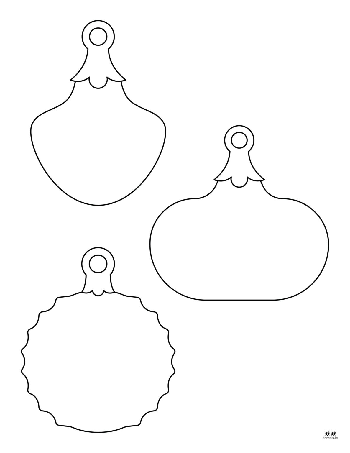 Christmas Ornament Templates & Coloring Pages | Printabulls