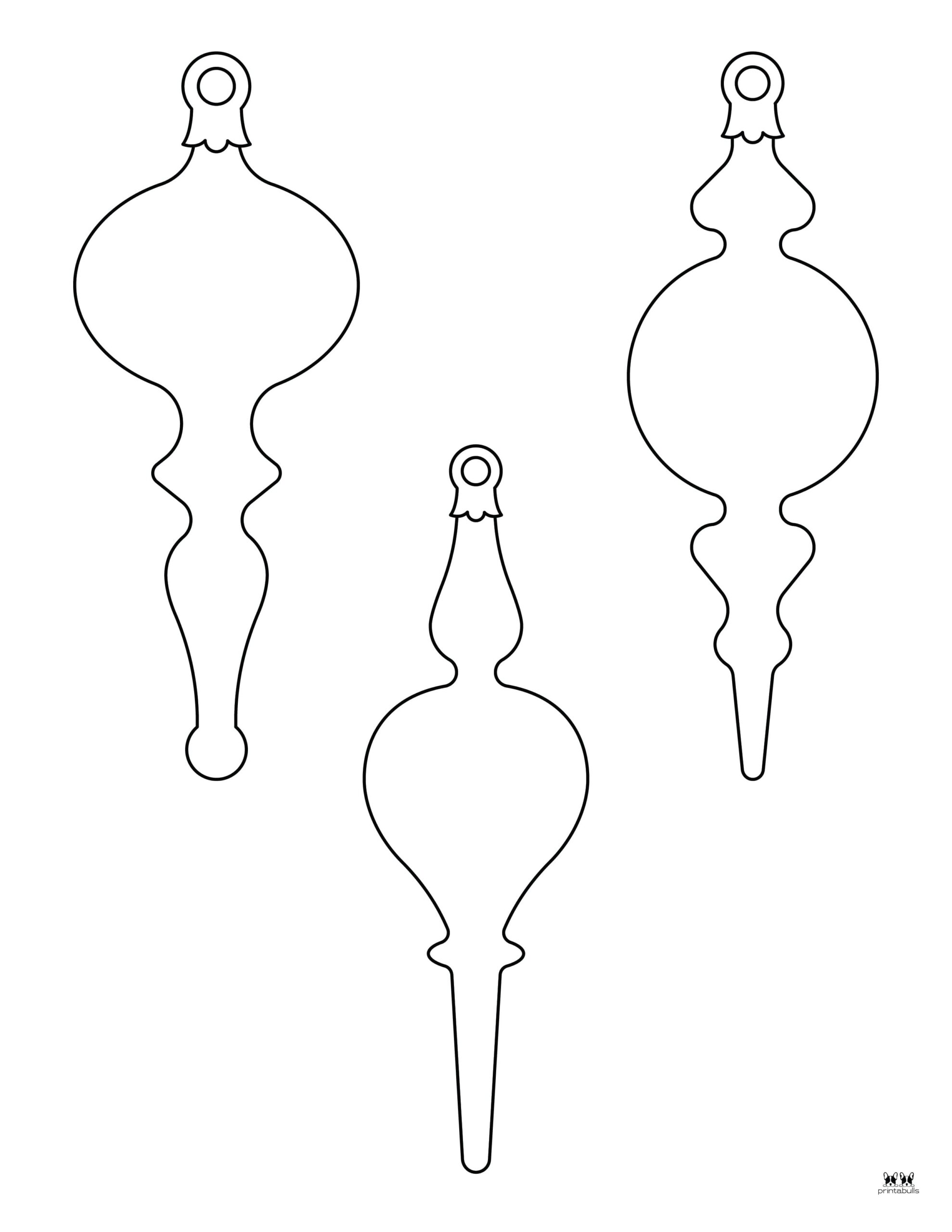 Christmas Ornament Templates & Coloring Pages | Printabulls