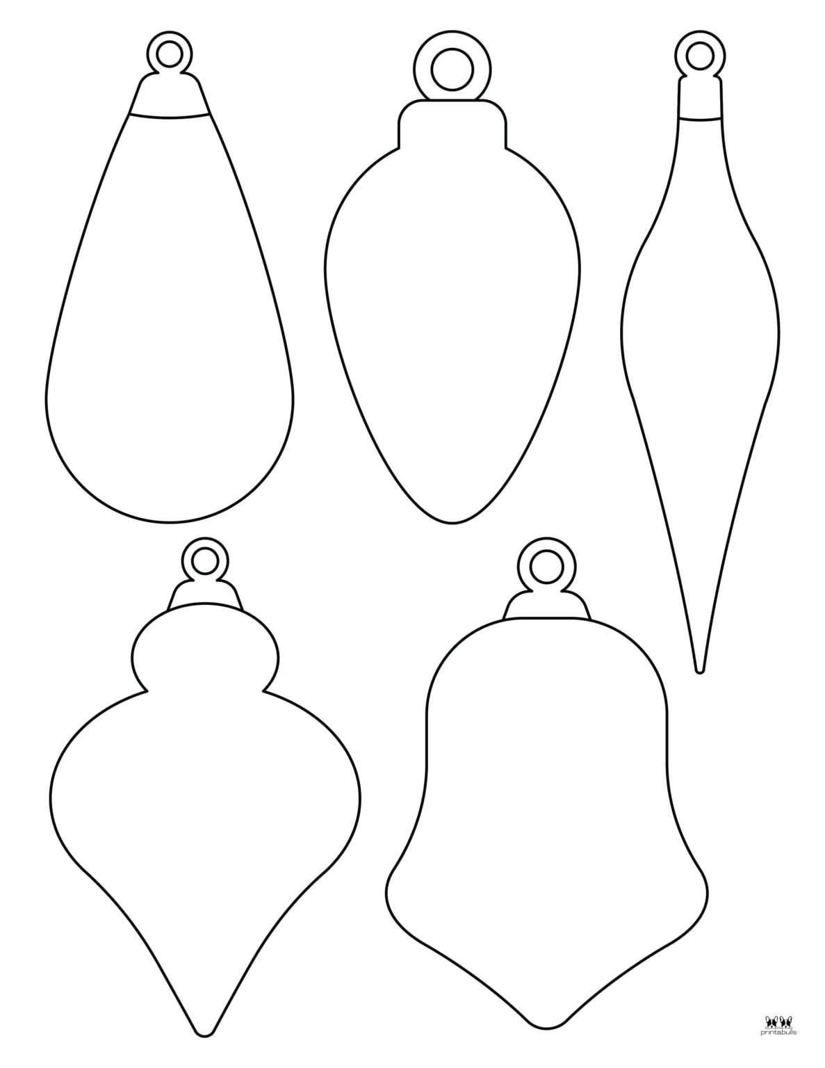 Christmas Ornament Templates & Coloring Pages | Printabulls