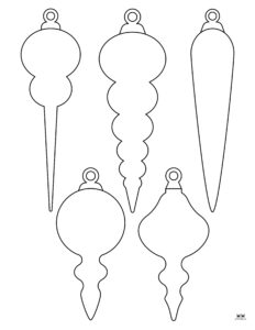 Christmas Ornament Templates & Coloring Pages | Printabulls