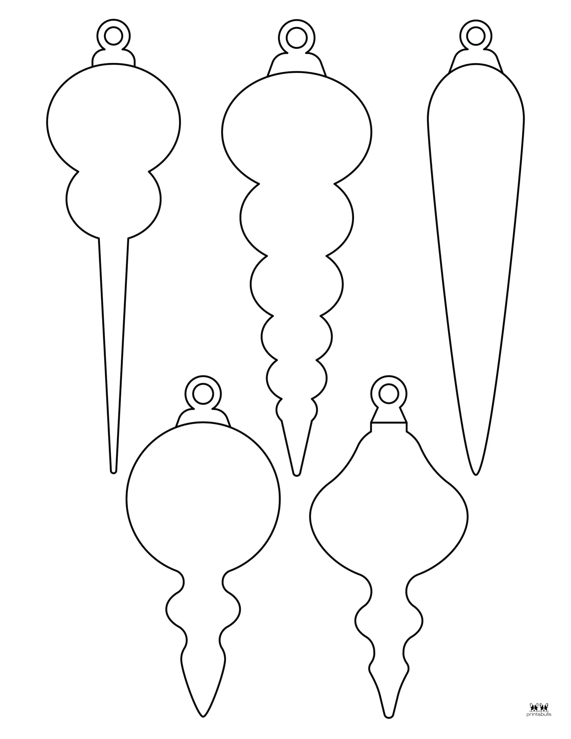 Christmas Ornament Templates & Coloring Pages | Printabulls