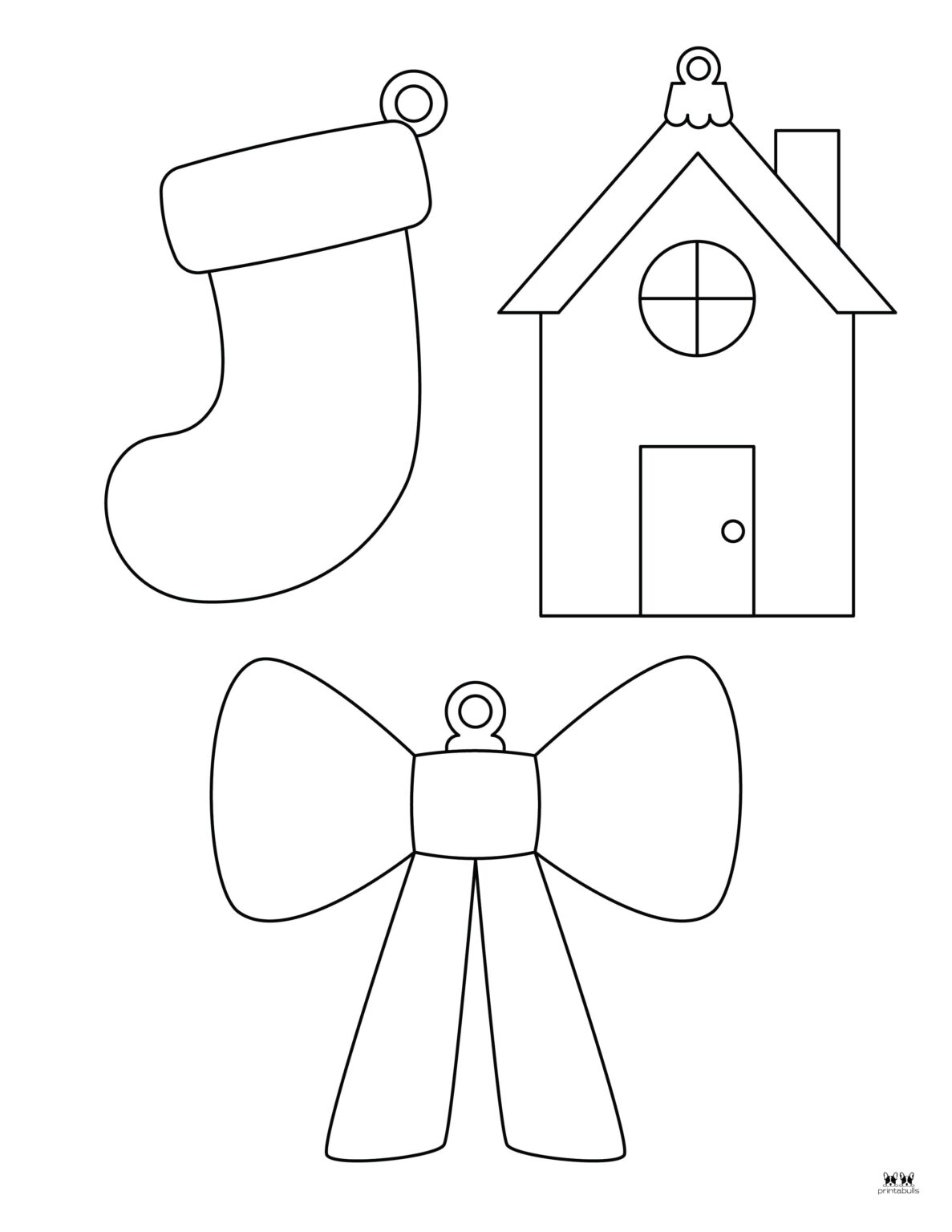 Christmas Ornament Templates & Coloring Pages | Printabulls