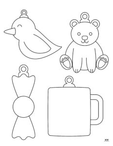 Christmas Ornament Templates & Coloring Pages | Printabulls