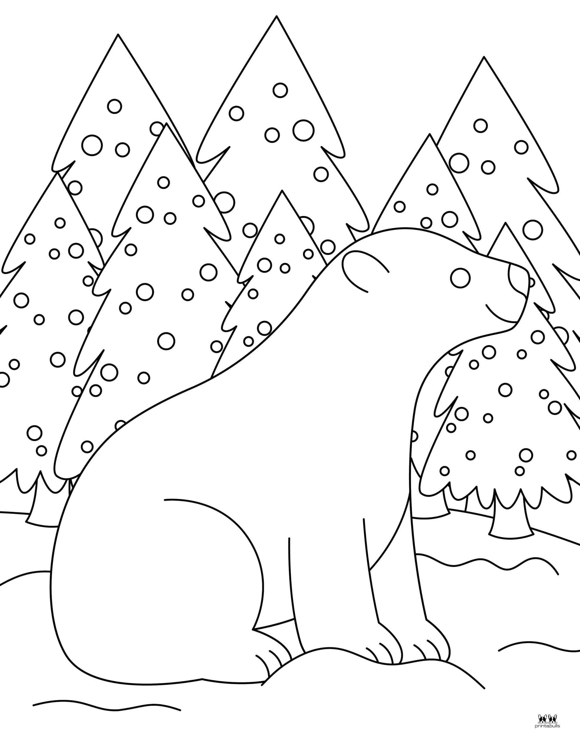 Polar Bear Coloring Pages & Templates - FREE | Printabulls