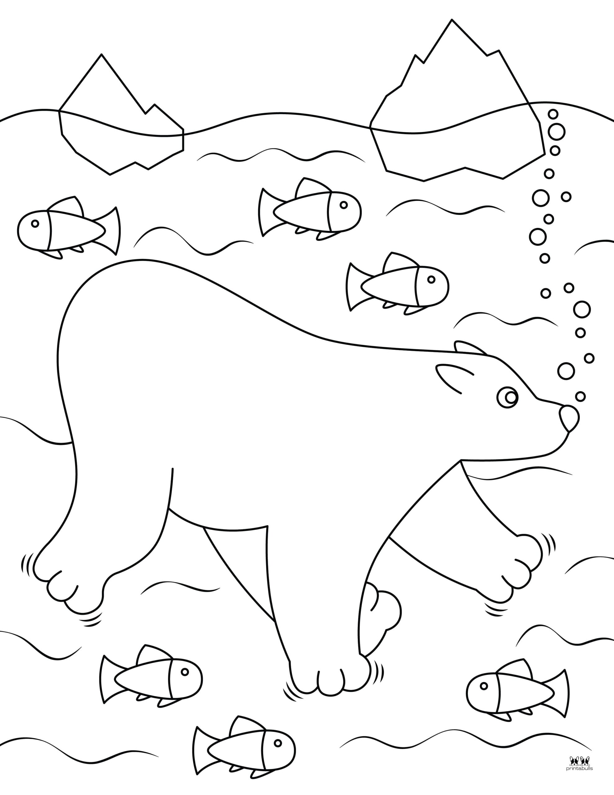 Polar Bear Coloring Pages & Templates - FREE | Printabulls