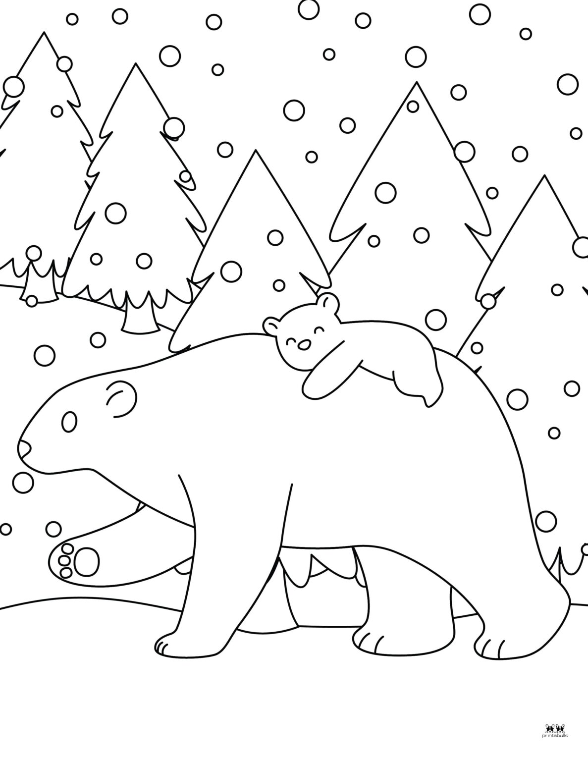 Polar Bear Coloring Pages & Templates - FREE | Printabulls