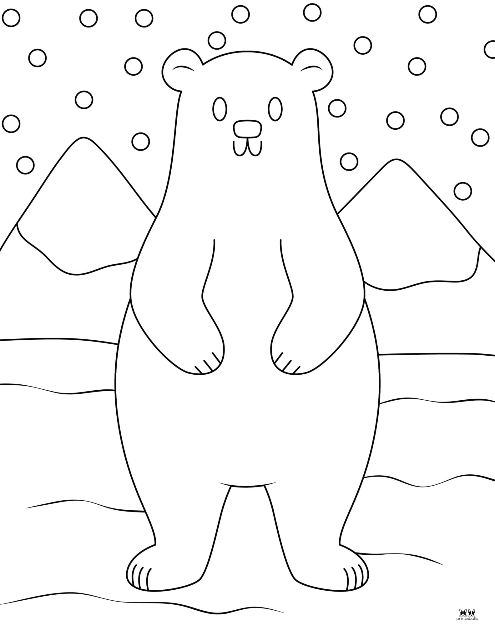 Polar Bear Coloring Pages & Templates - FREE | Printabulls