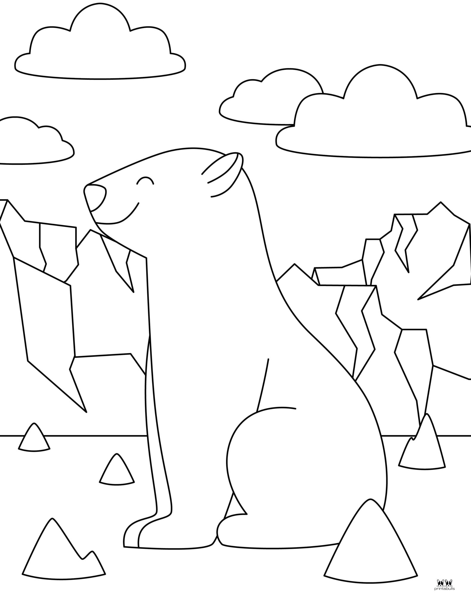 Polar Bear Coloring Pages & Templates - FREE | Printabulls