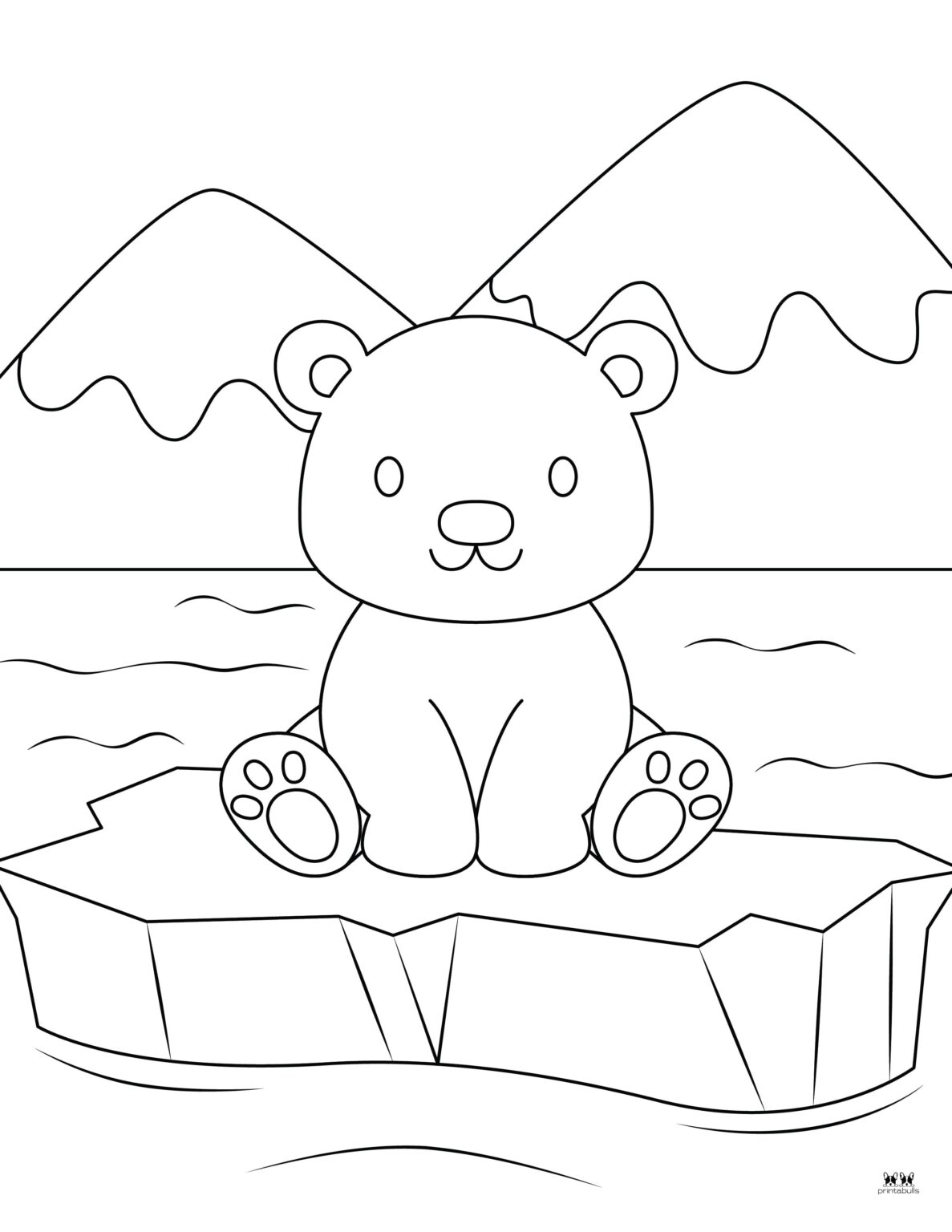Polar Bear Coloring Pages & Templates - FREE | Printabulls