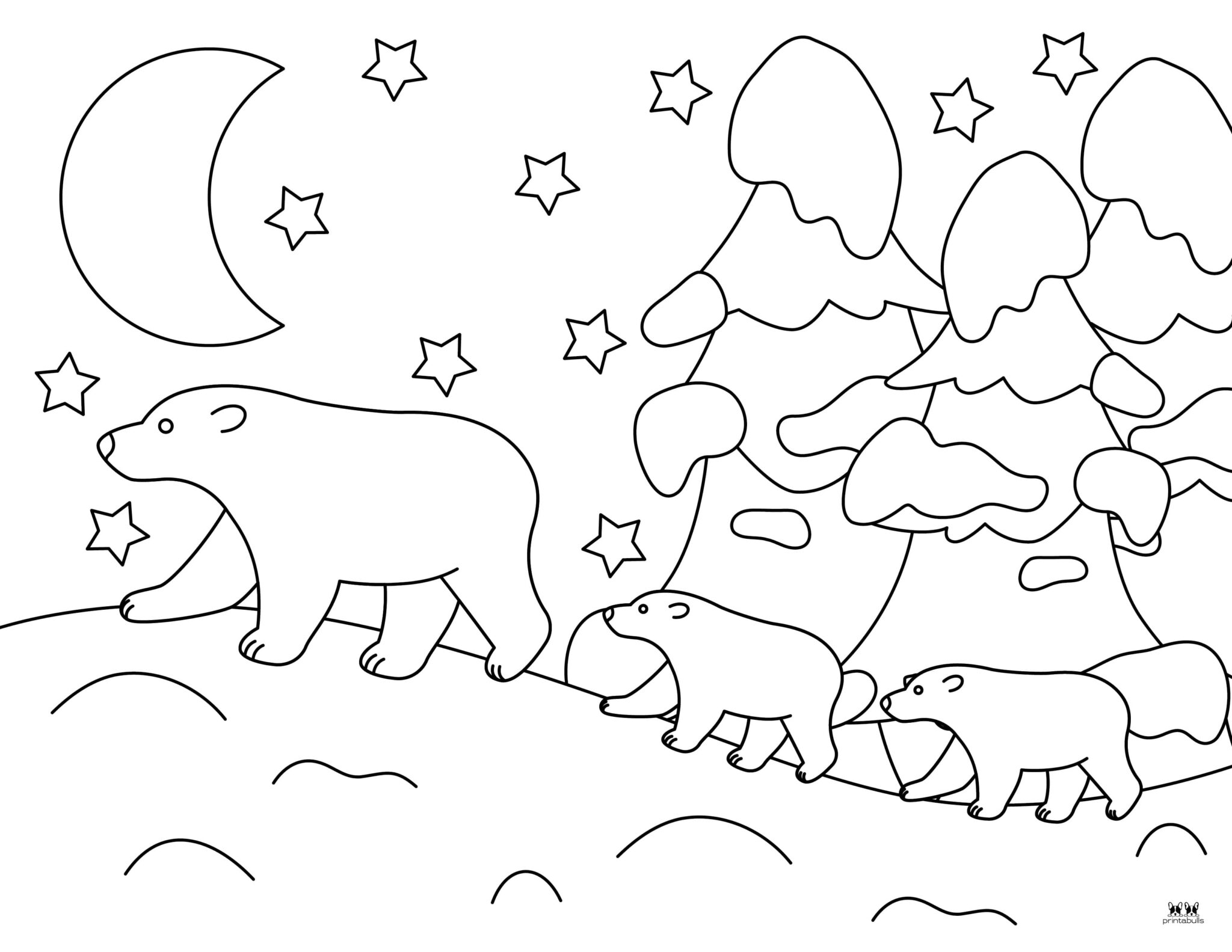 Polar Bear Coloring Pages & Templates - FREE | Printabulls
