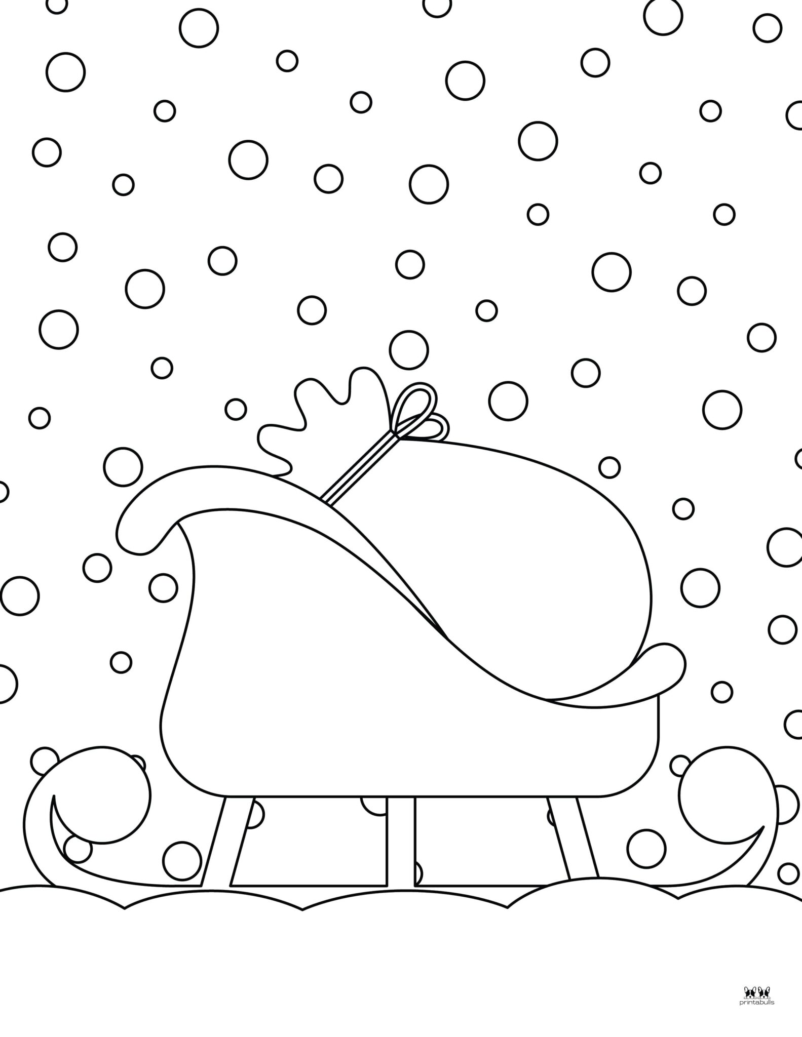 Santa Sleigh Coloring Pages & Templates | Printabulls