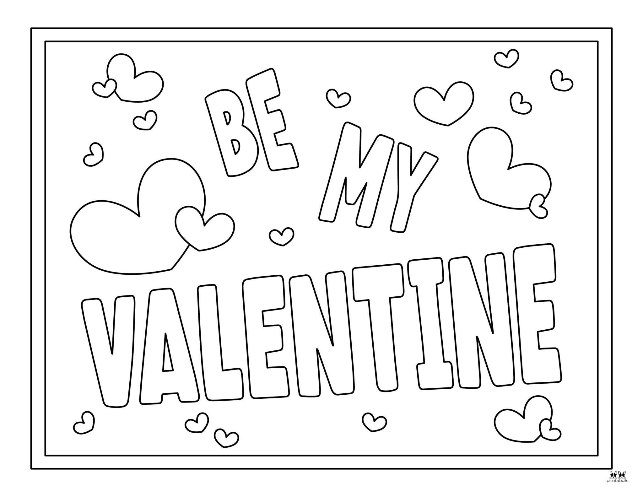 Be My Valentine Coloring Pages - 15 Pages | Printabulls