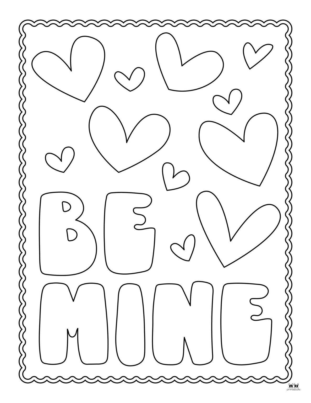 Be My Valentine Coloring Pages - 15 Pages | Printabulls