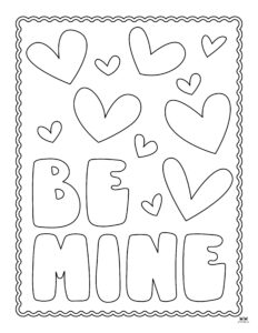 Be My Valentine Coloring Pages - 15 Pages | Printabulls