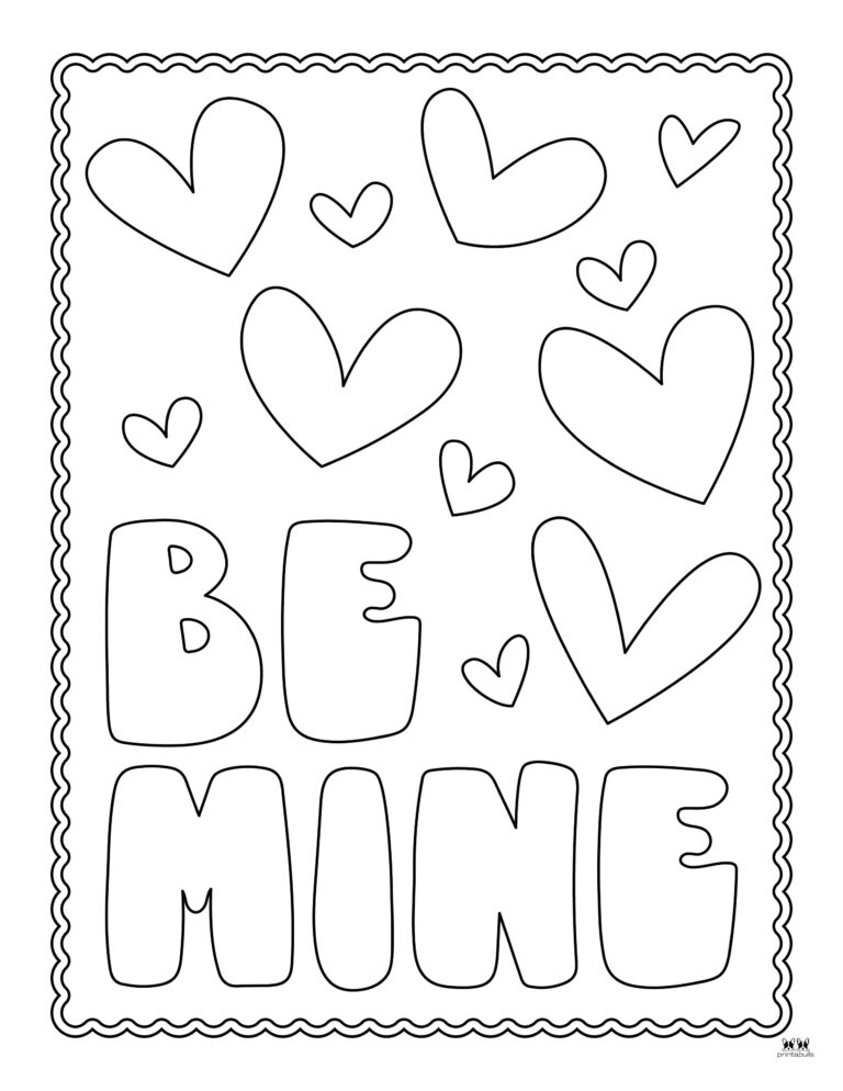 Be My Valentine Coloring Pages - 15 Pages | Printabulls